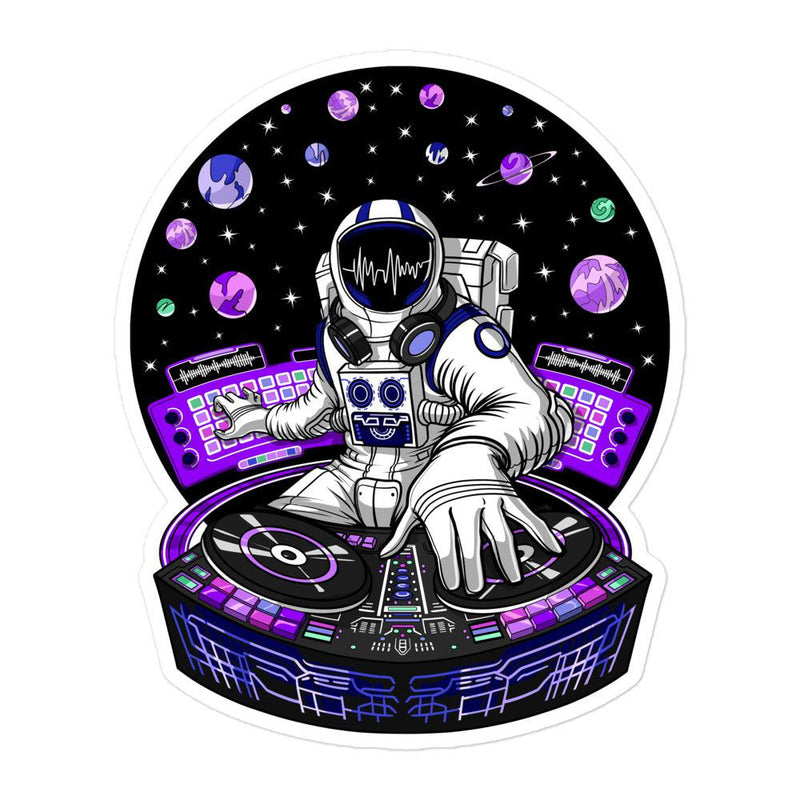 Astronaut DJ Psychedelic Psytrance Trippy EDM Sticker - Psychonautica