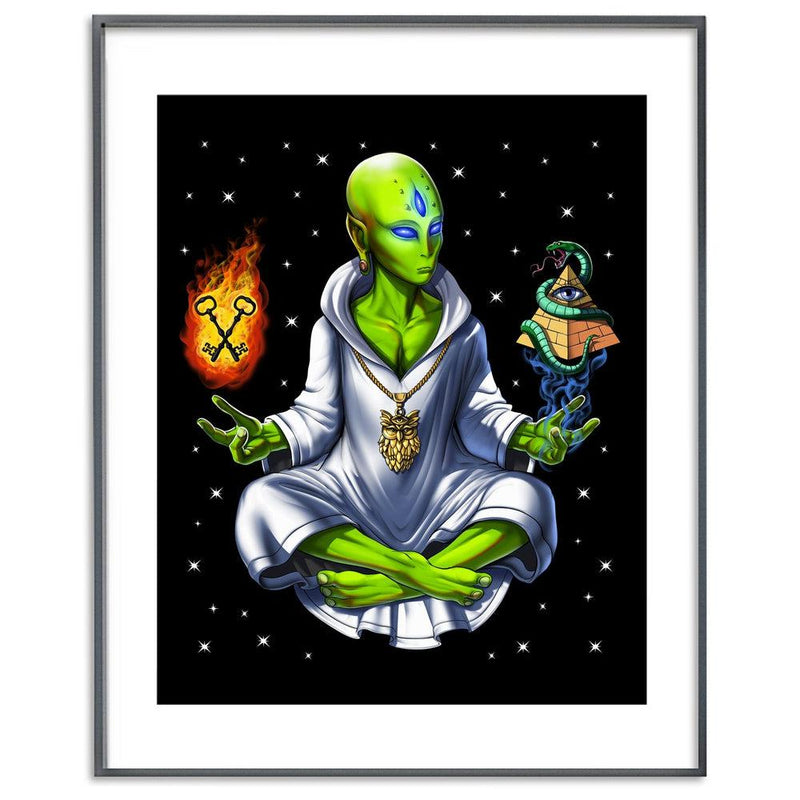 Space Alien Illuminati Conspiracy Spiritual Poster - Psychonautica